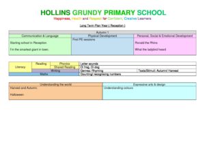 Year Group Long Term Plan (Reception) | Hollins Grundy Primary School ...